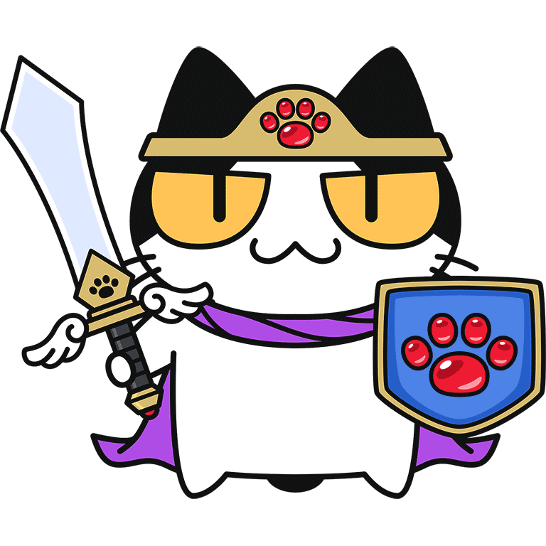勇者猫 無料イラスト&かわいいフリー素材集 ねこ画伯コハクちゃん